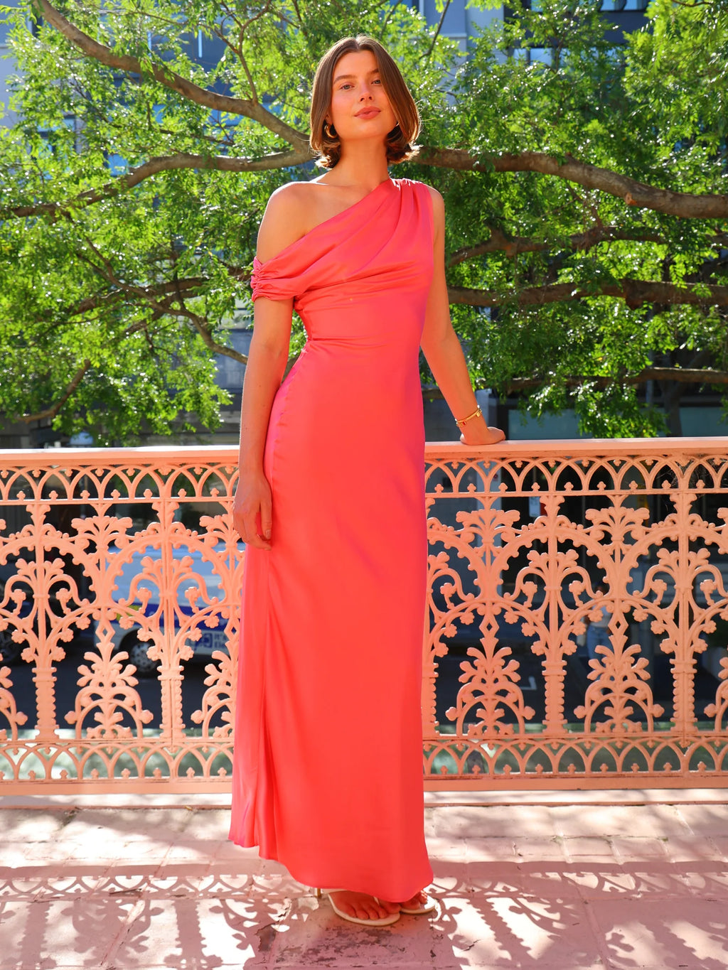 Hailey One Shoulder Maxi Dress - Sherbet. – The Luxe Closet Australia